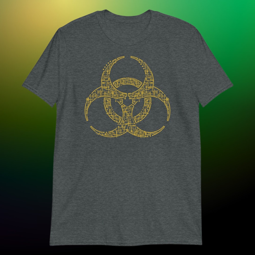 Cyber Biohazard Shirt Tech Hazard Graphic Tee Soft Gildan 64000 Unisex ...