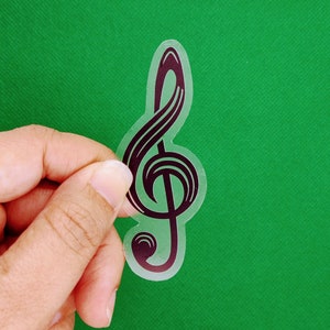 Treble Clef Sticker Music Note Vinyl Decal Matte - Etsy