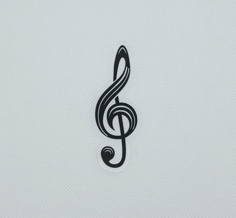 Treble Clef Sticker Music Note Vinyl Decal Matte - Etsy
