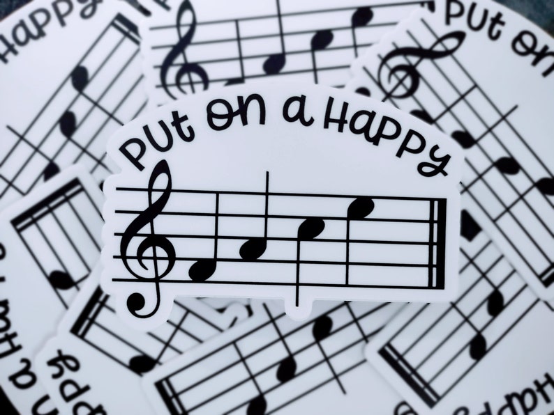 Put on A Happy Face Sticker Marching Band Sticker Music Sticker ...