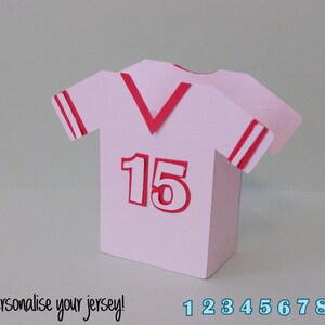 Football Jersey Favor Box SVG, Jersey Box Template SVG, Sports Box ...