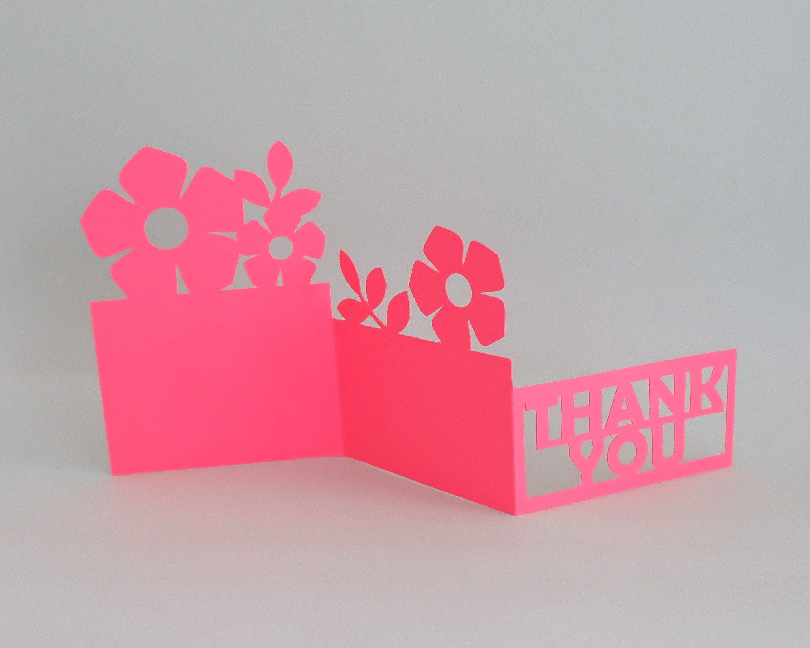 THANK YOU 3D Card Thank You Pop up Card SVG File Digital - Etsy Canada