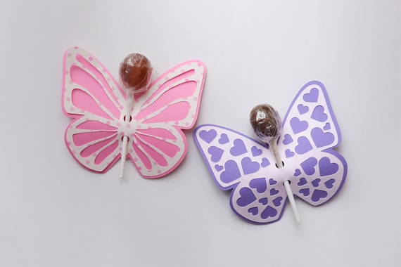 Butterfly Lollipop Holder Svg Butterfly Lollipop Sucker | Etsy