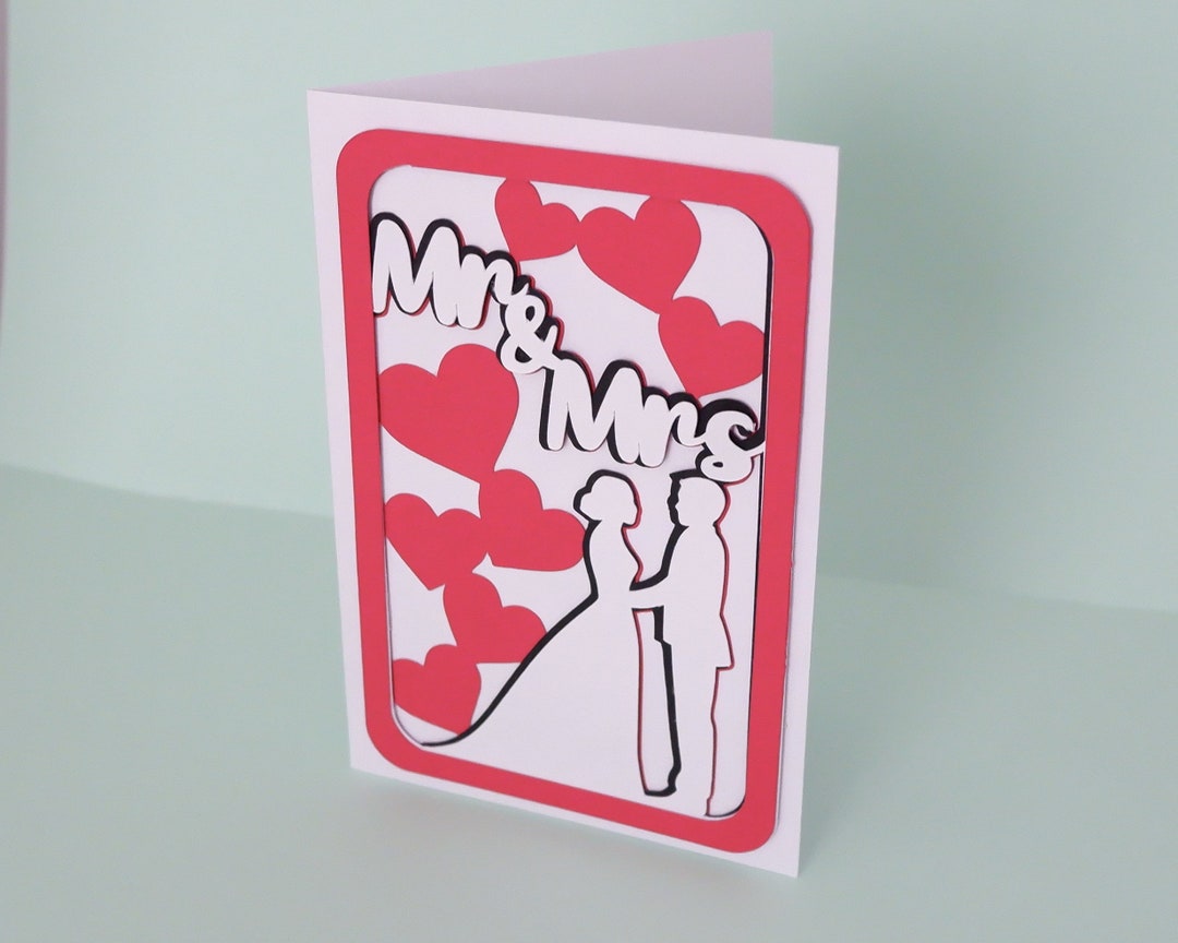 Wedding Greeting Card SVG, Congratulations Wedding Card SVG, for ...