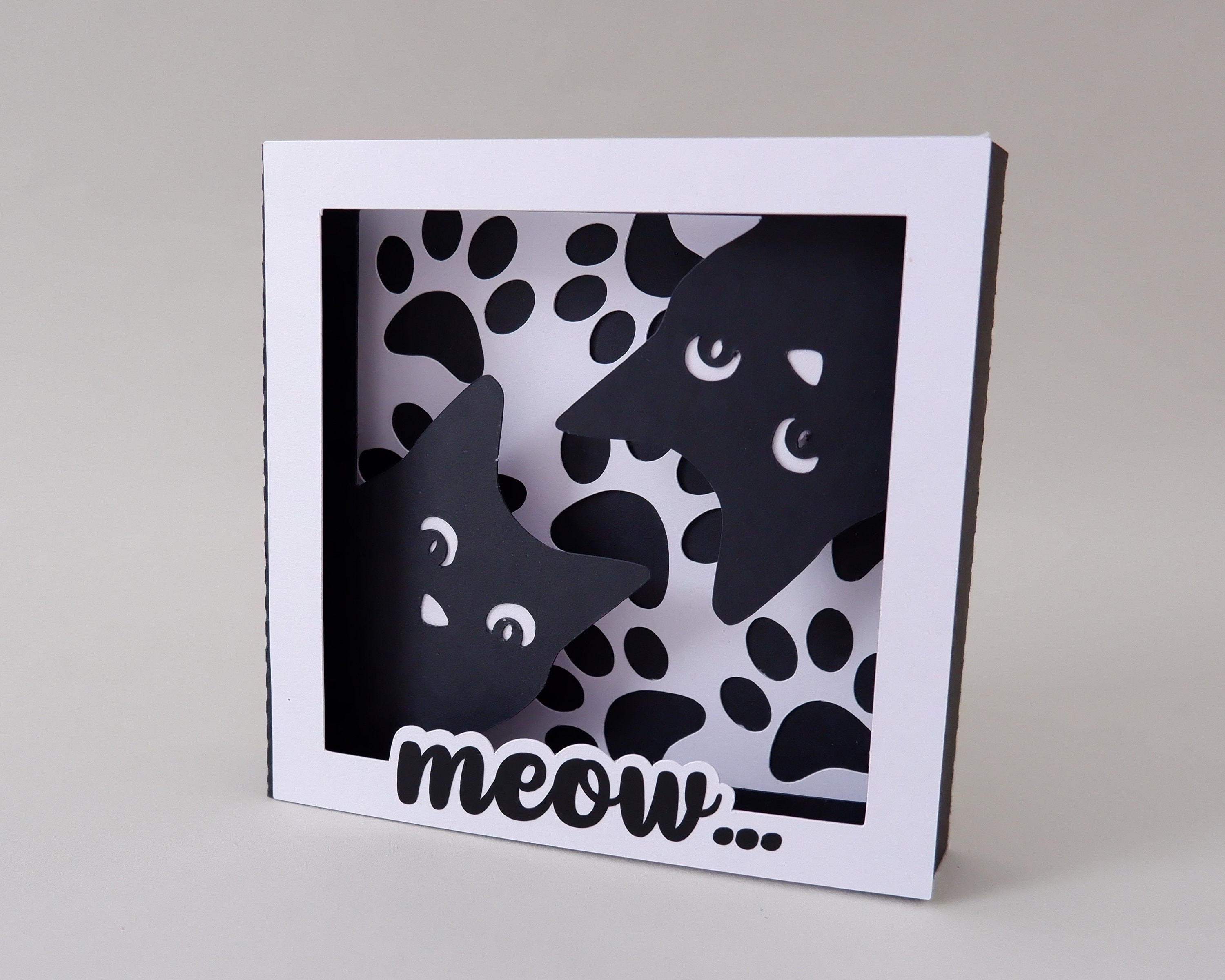CAT 3D Pop up Card CAT Card Svg Cat Lover Card 3D Papercut - Etsy Canada