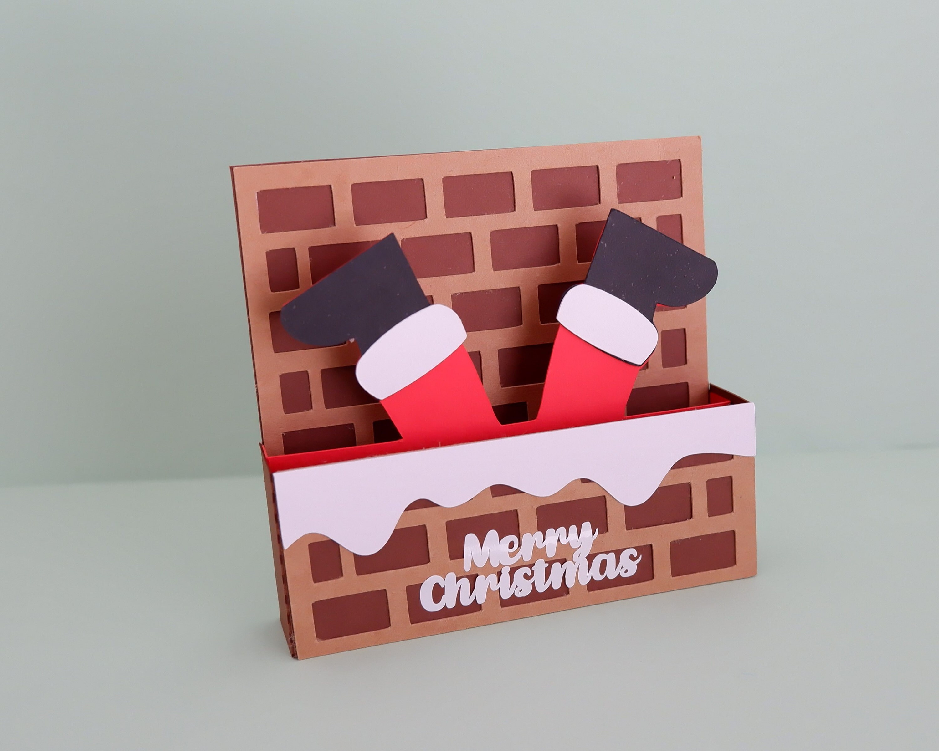 3D Pop up Santa Christmas Card SVG, 3D Pop up Christmas Card SVG, Box ...