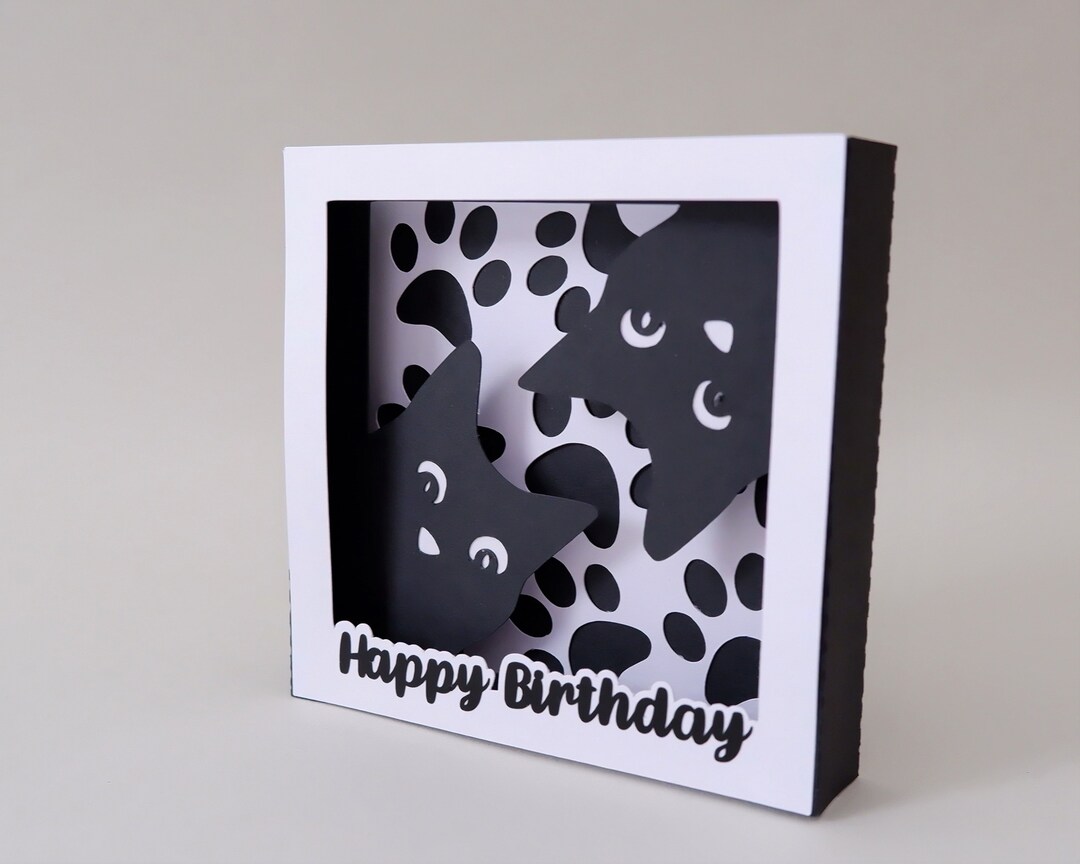 CAT 3D Pop up Card, CAT Card Svg, Cat Lover Card, 3D Papercut Svg Card ...