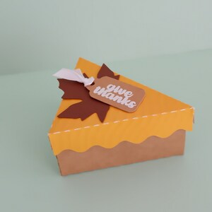 3D Pie Slice Gift Box SVG, Thanksgiving Gift Box SVG, Thanksgiving ...