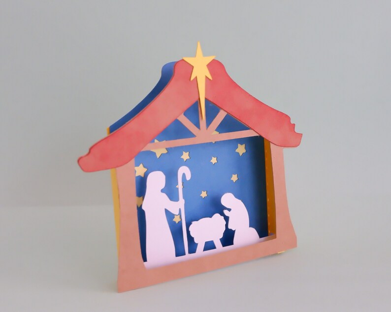 3D Pop up Nativity Christmas Card SVG 3D Pop up Christmas - Etsy