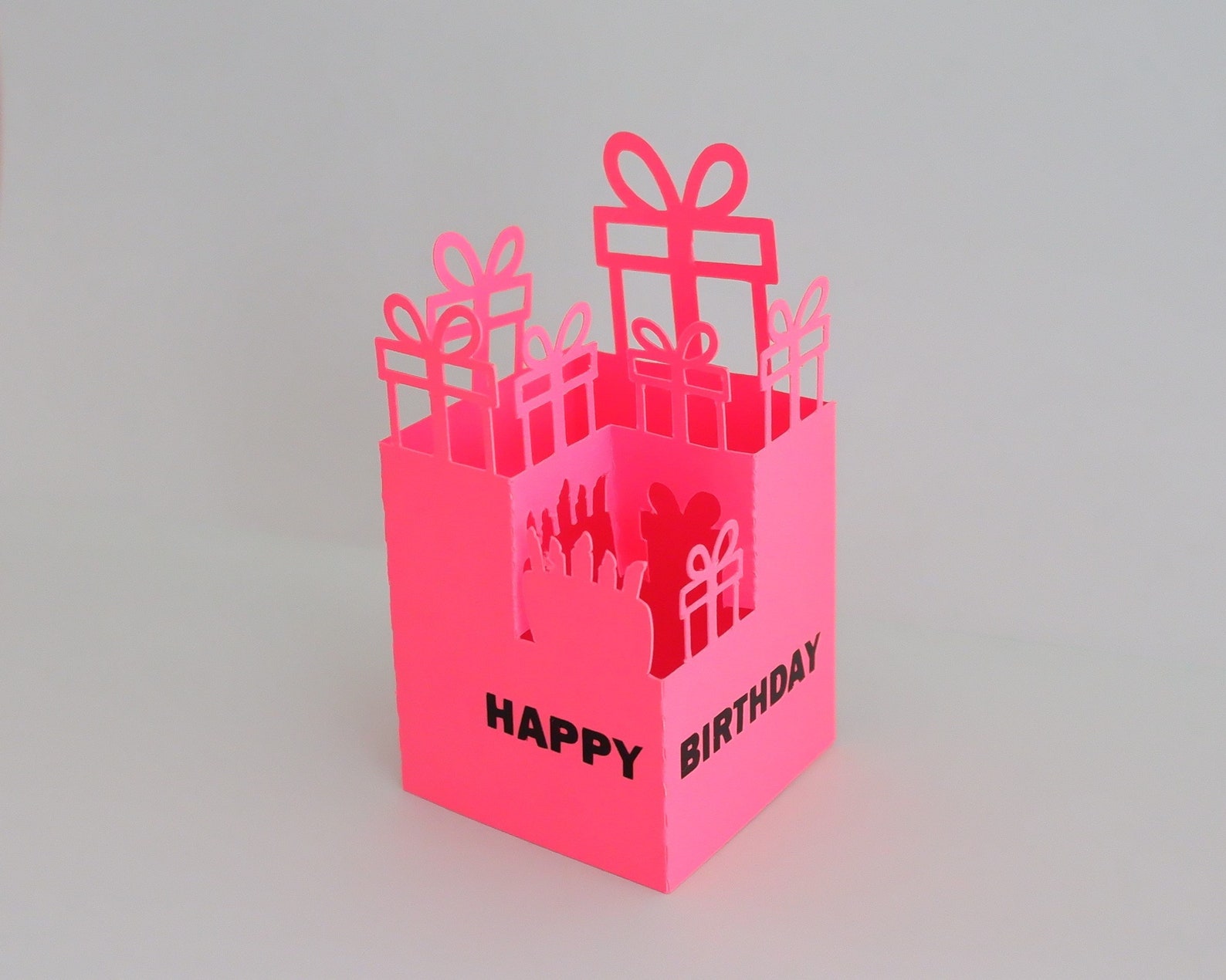 Happy Birthday 3D Pop up Card Happy Birthday Card Svg 3D - Etsy