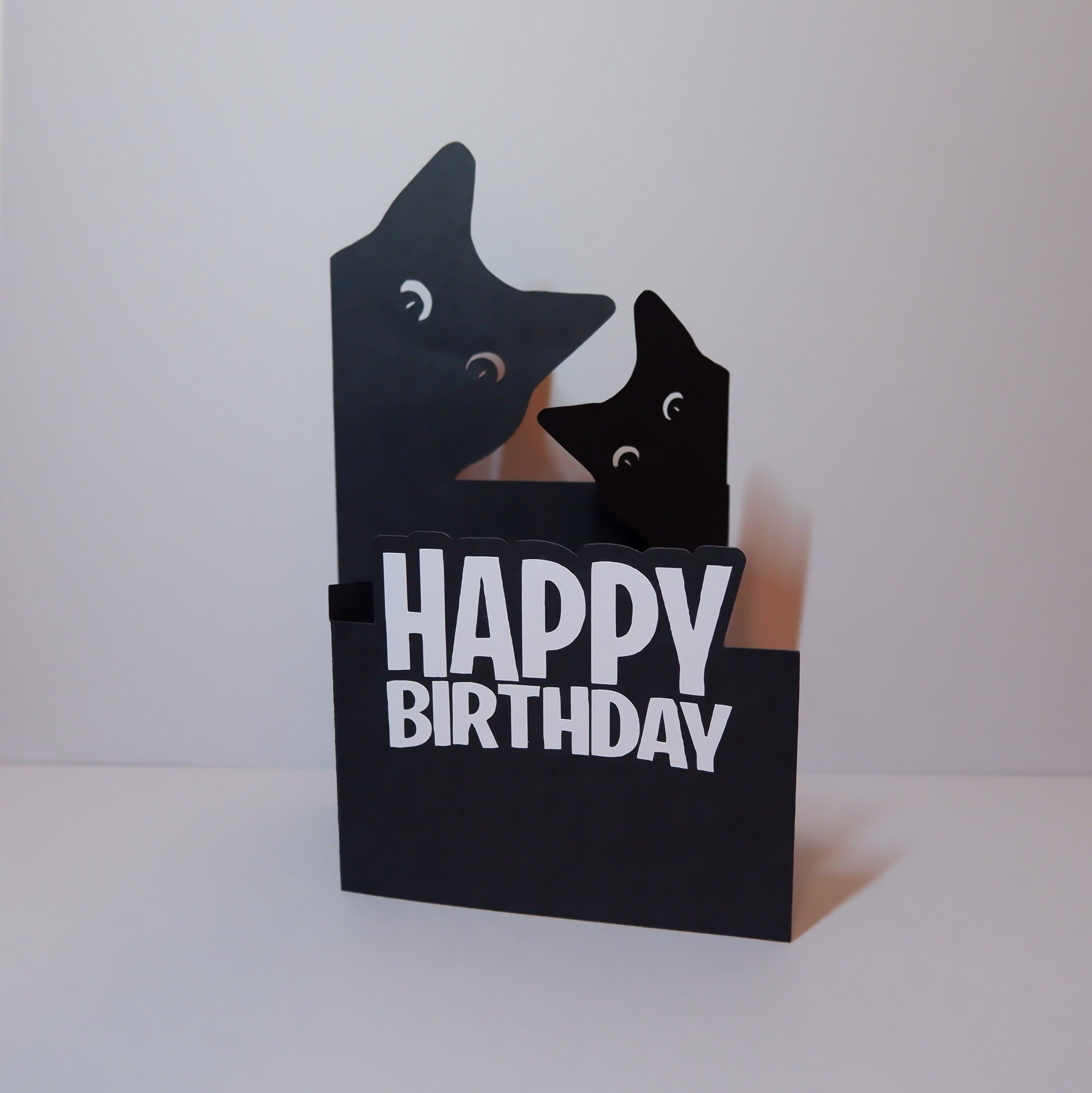 CAT 3D Pop up Card CAT Card Svg Cat Lover Card 3D Papercut - Etsy