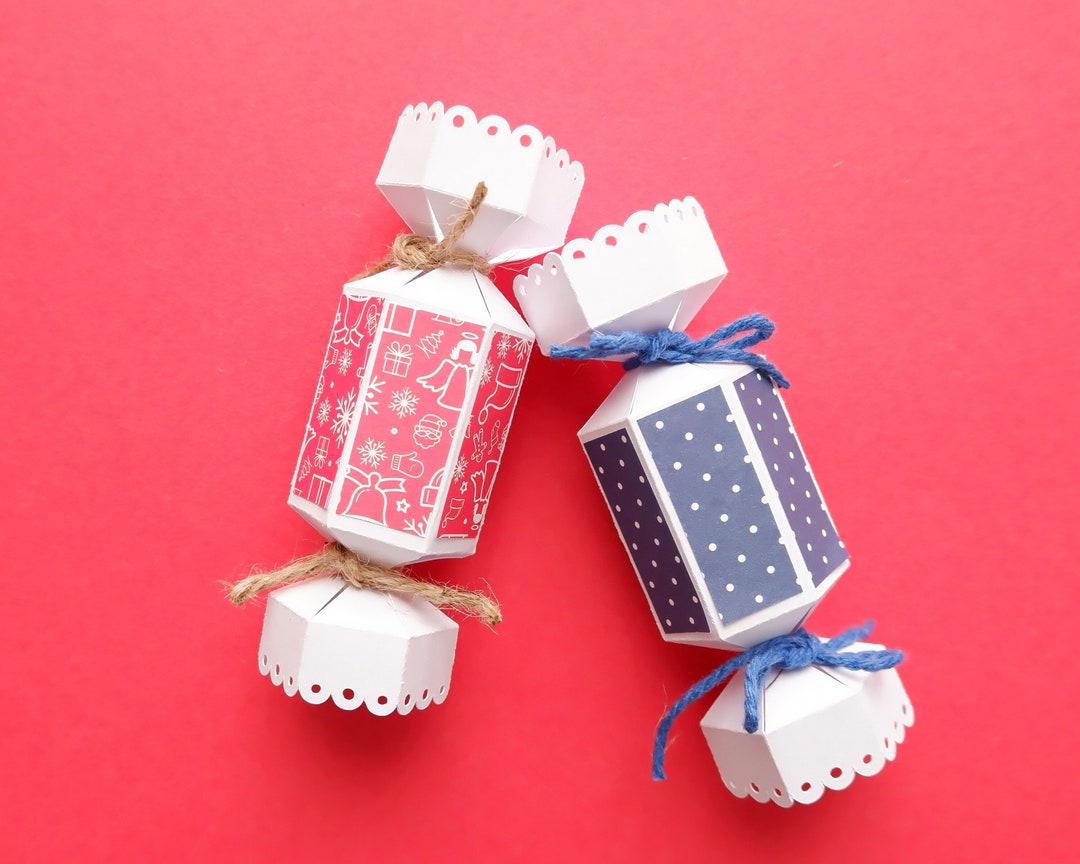 Christmas Cracker SVG, Candy Favor Box, Christmas Cracker Gift Box SVG ...