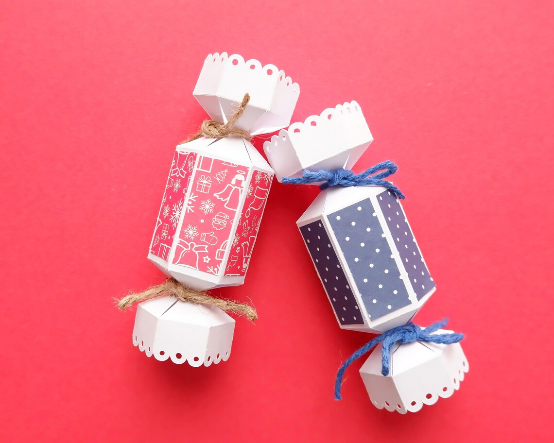 Christmas Cracker SVG Candy Favor Box Christmas Cracker Gift - Etsy