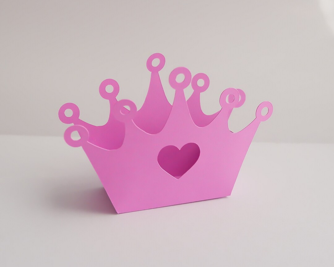 Princess Crown Favor Box SVG, Princess Birthday Decorations, Party Gift ...
