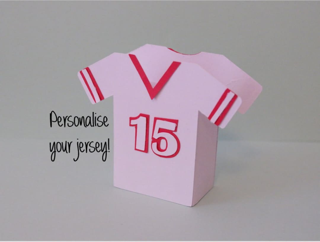 Football Jersey Favor Box SVG, Jersey Box Template SVG, Sports Box ...