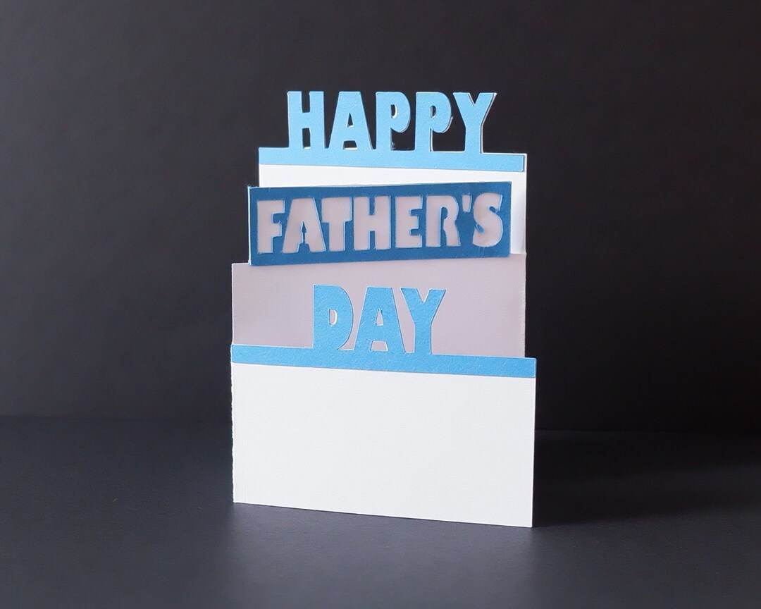 Father's Day Card, 3D Father's Day Card, 3D Card, Cute Father's Day ...