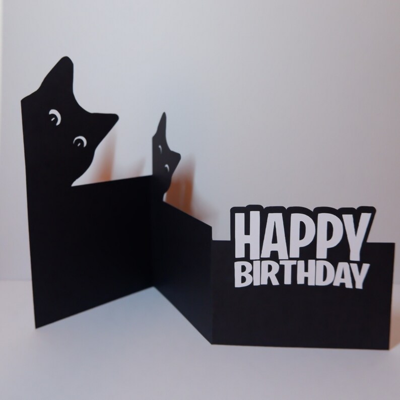 CAT 3D Pop up Card CAT Card Svg Cat Lover Card 3D Papercut - Etsy