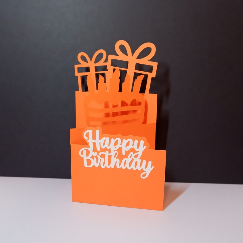 Happy Birthday 3D Card Pop up 3D Card SVG File Digital - Etsy
