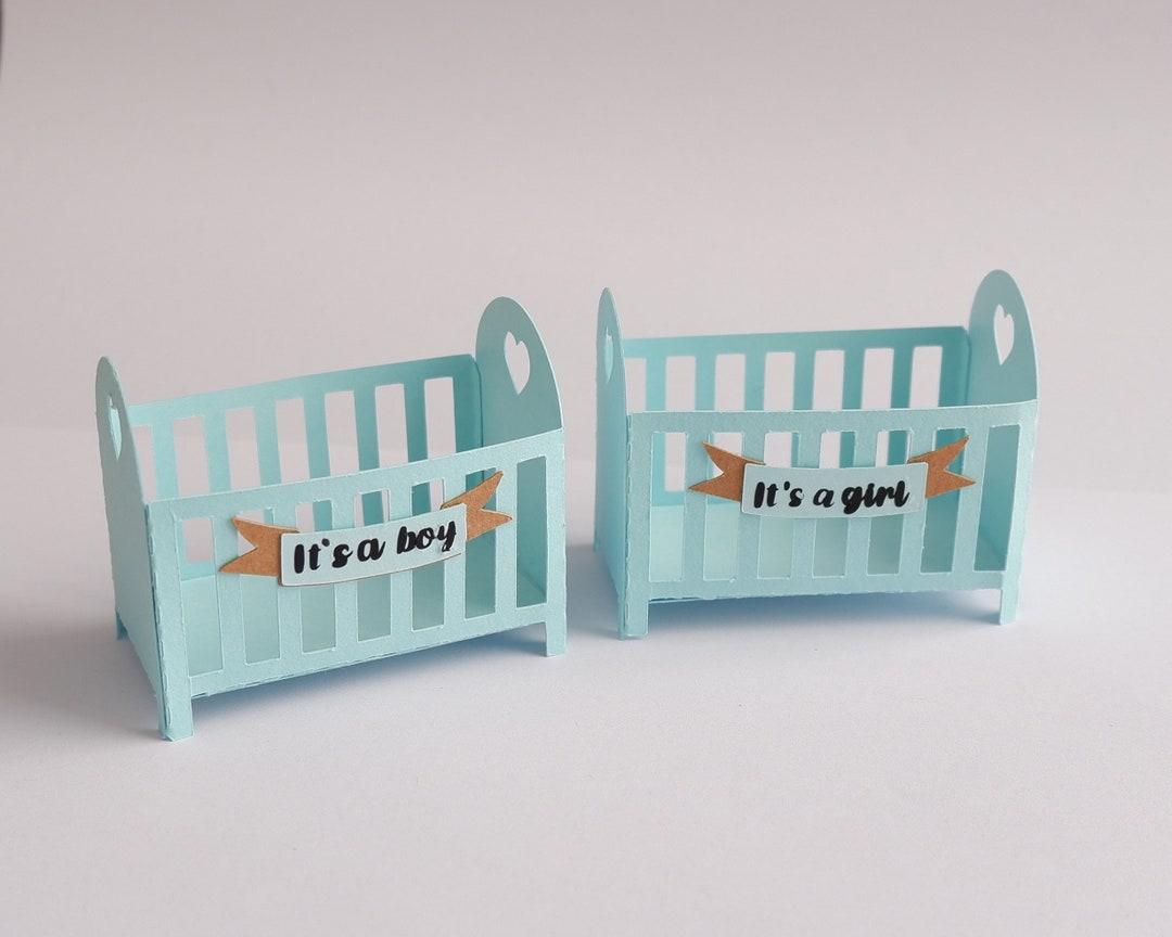 Baby Cot Favor Box SVG, Favor Box Baby Shower, Baby Crib Favor Box ...