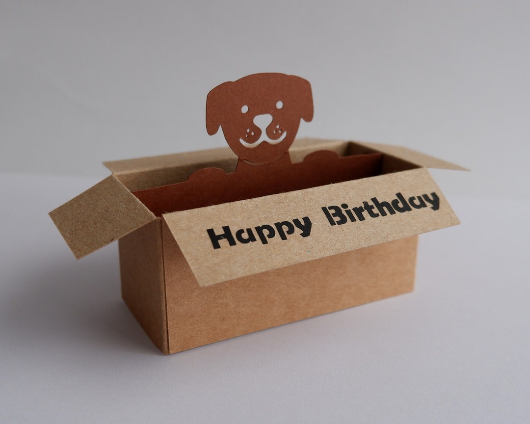 DOG 3D Pop up Box Card, Dog Box Card Svg, Dog Lover Card, 3D Papercut ...