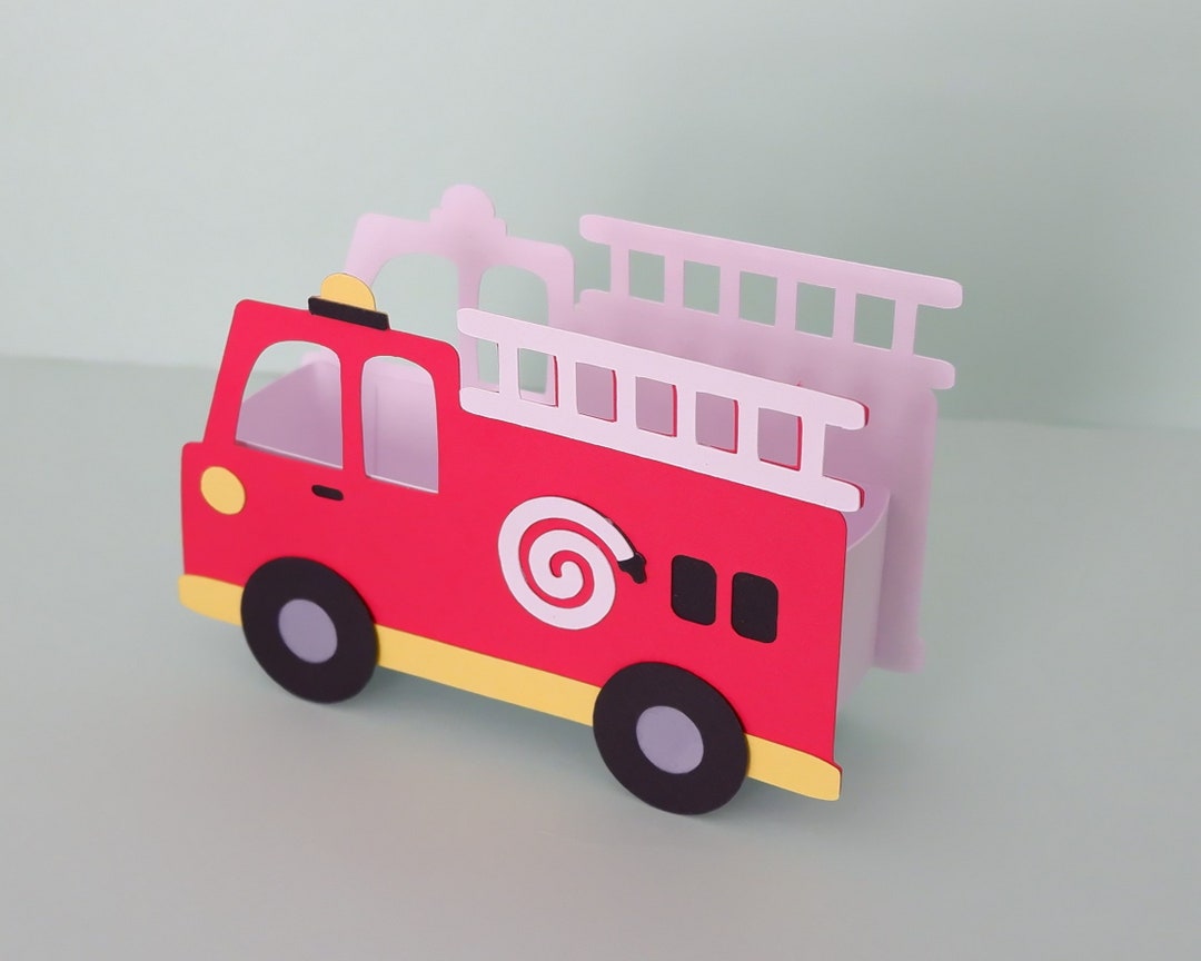 Fire Truck Birthday Box Svg, Fire Engine Vehicles Box, Transport ...