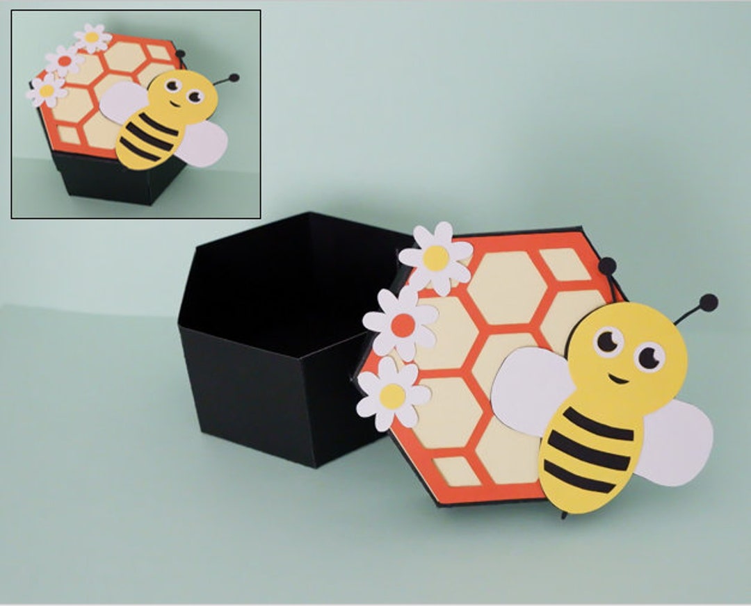Bee Favor Box SVG, Bee Treat Box SVG, Bee Candy Box, Party Gift Box ...