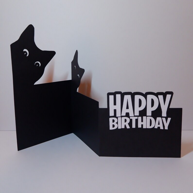 CAT 3D Pop up Card CAT Card Svg Cat Lover Card 3D Papercut - Etsy