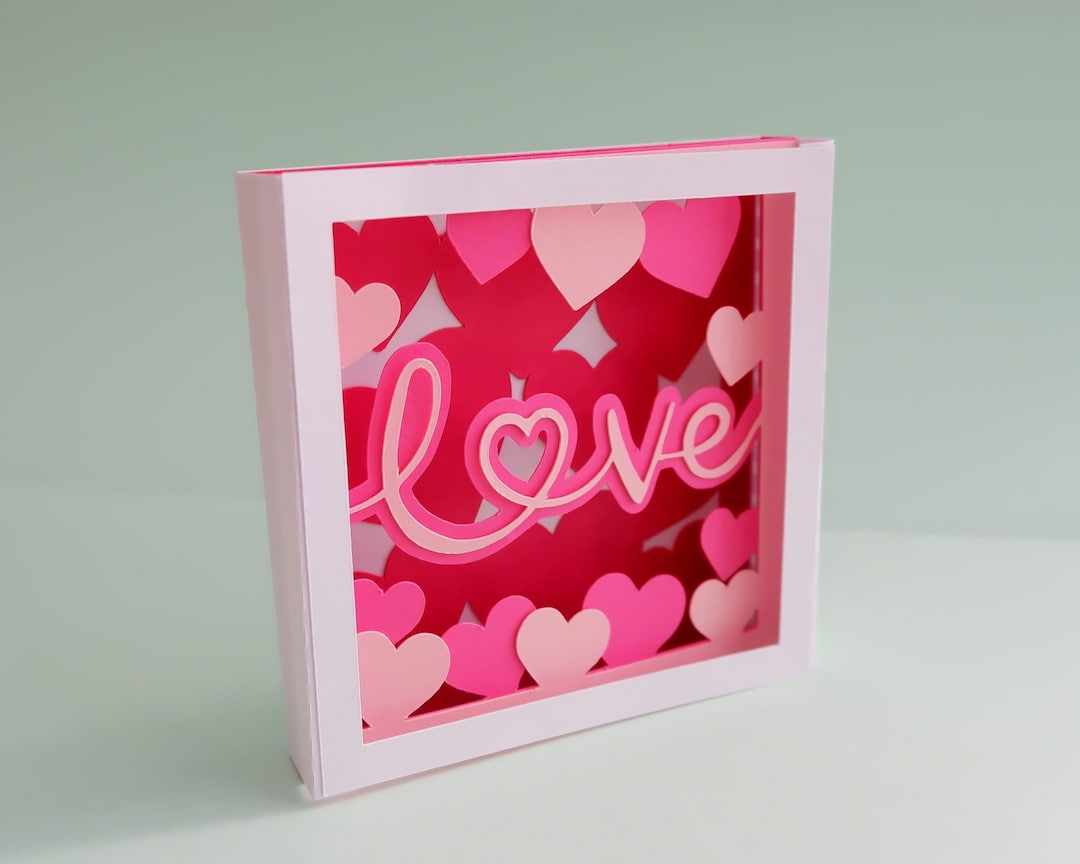 Valentines Day 3D Card SVG, Valentines Day Pop Card SVG, Love 3D Card ...
