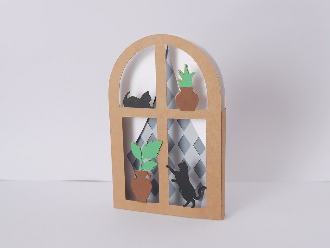 CAT 3D Pop up Card, CAT Card Svg, Cat Lover Card, 3D Papercut Svg Card ...