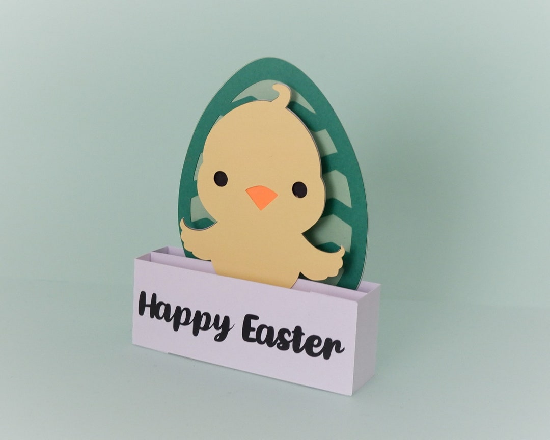 Easter 3D Pop up Card SVG, Easter Chick Pop up Card, Easter Chick Cut ...