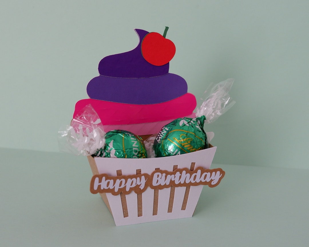 Cupcake Favor Box SVG, Cupcake Gift Box, Cupcake Candy Box, Cupcake ...