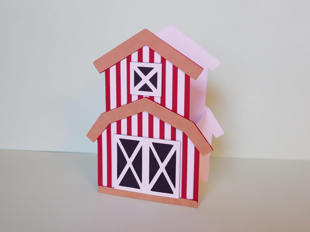 3D Barn Box Template SVG, Barn Gift Box, Barn Box Template, Barn ...