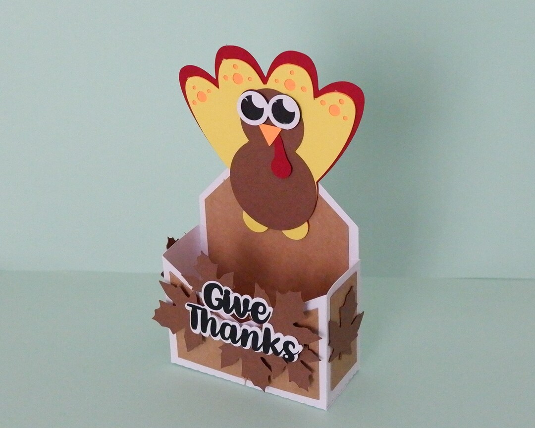 Turkey Candy Box SVG, Thanksgiving Candy Holder, Thanksgiving Treat Box ...