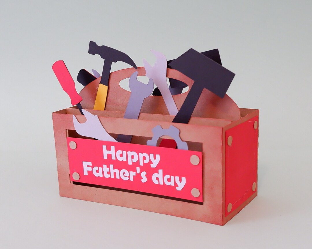 Fathers Day Card Svg, Tools, Dad, Father, Fathers Day 3D Card, Pop up ...