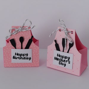Apron Gift Box SVG, Apron Shaped Gift Box Mother Day Treat Box, Cute ...