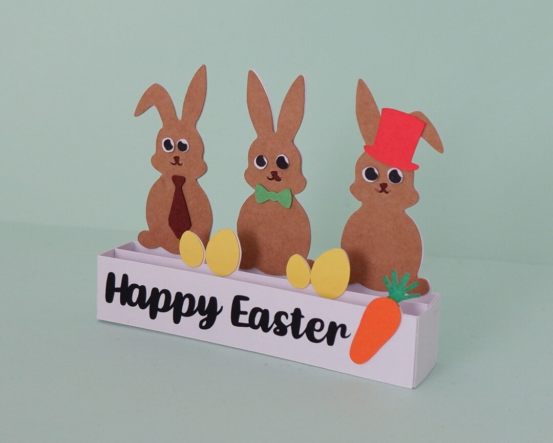 Easter Bunny 3D Pop up Card SVG, Easter Bunny Pop up Card, Easter Bunny ...
