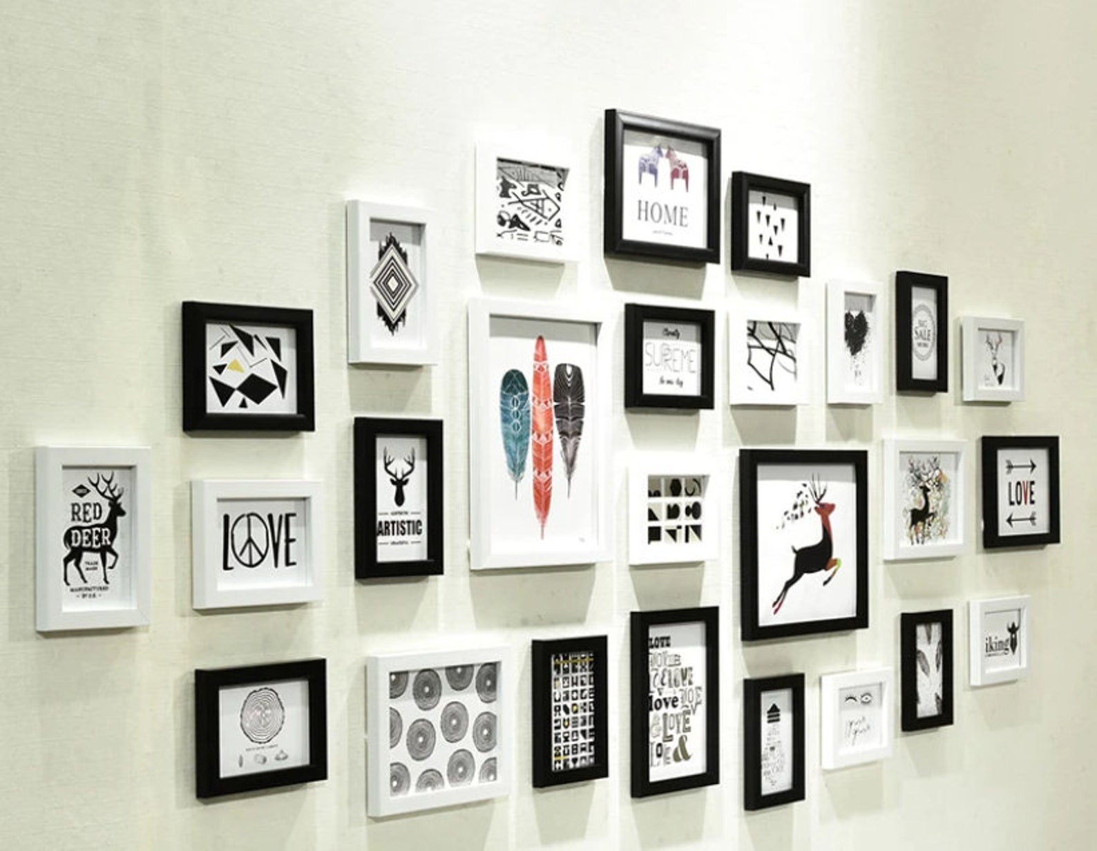 Modern Photo Picture Frame Set 26 Hanging Photo Frames Wall | Etsy