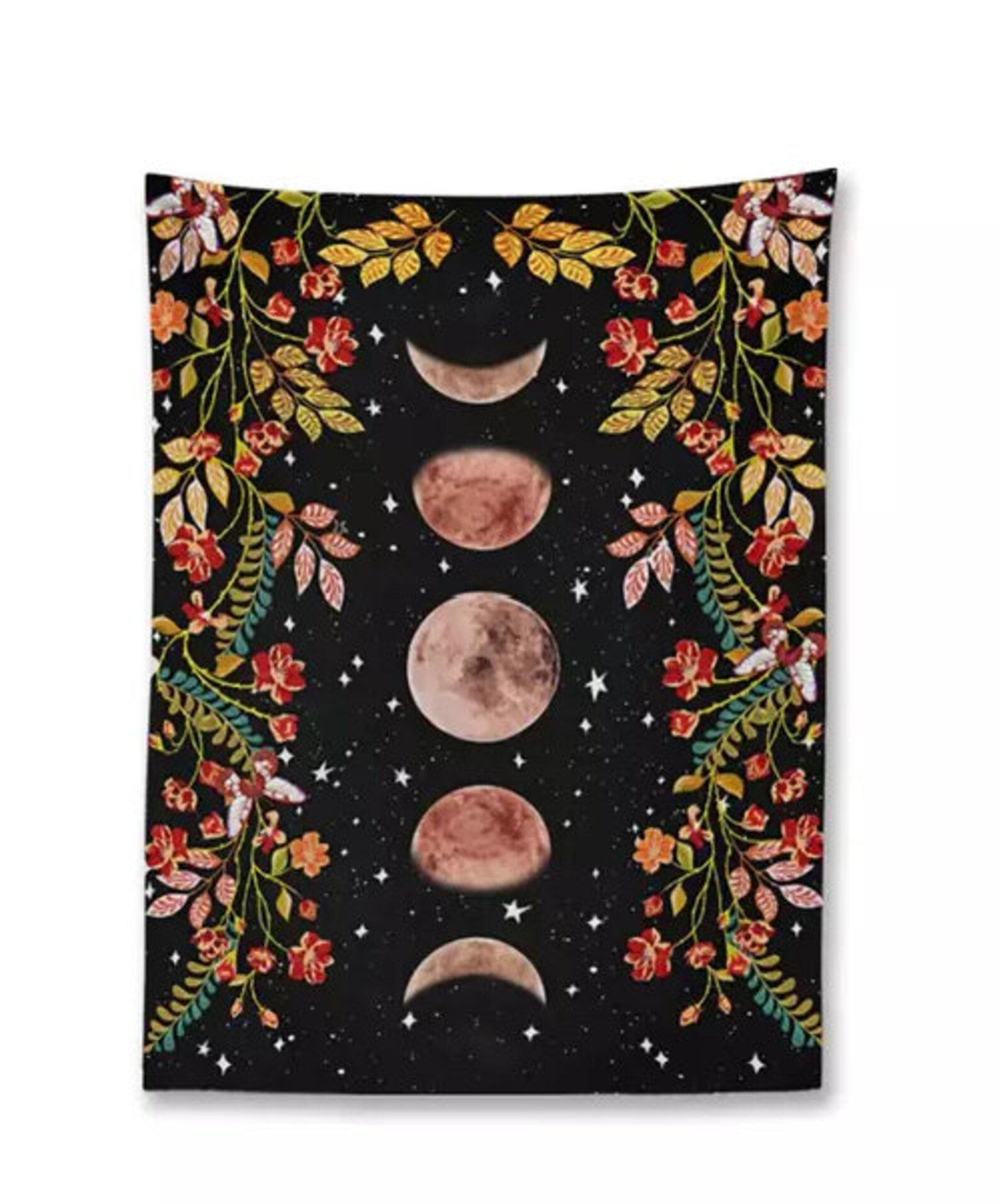 Lunar freak Moon Phases Tapestry Night sky Mural Hanging | Etsy