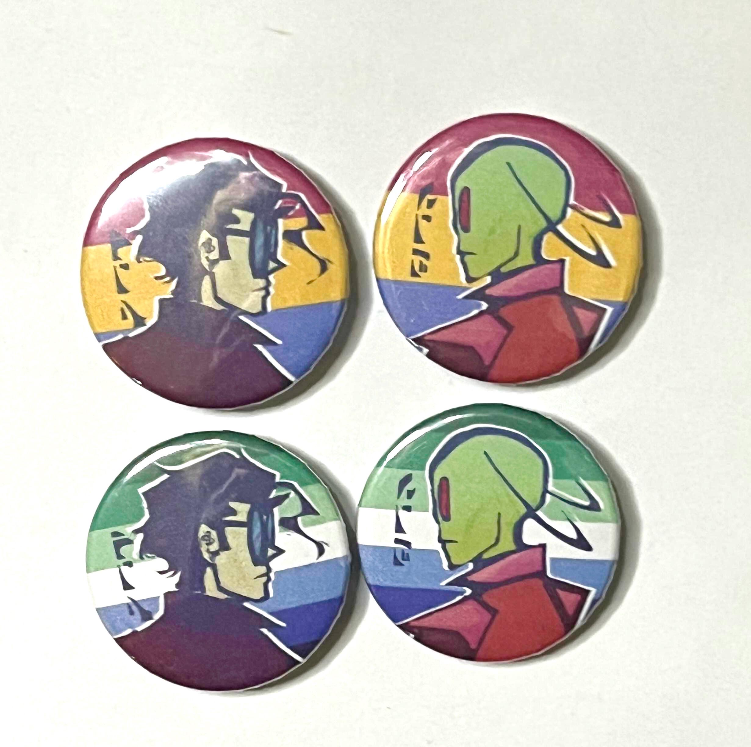 Invader Zim Inspired Handmade Pride Buttons/pins, 2-pack - Etsy