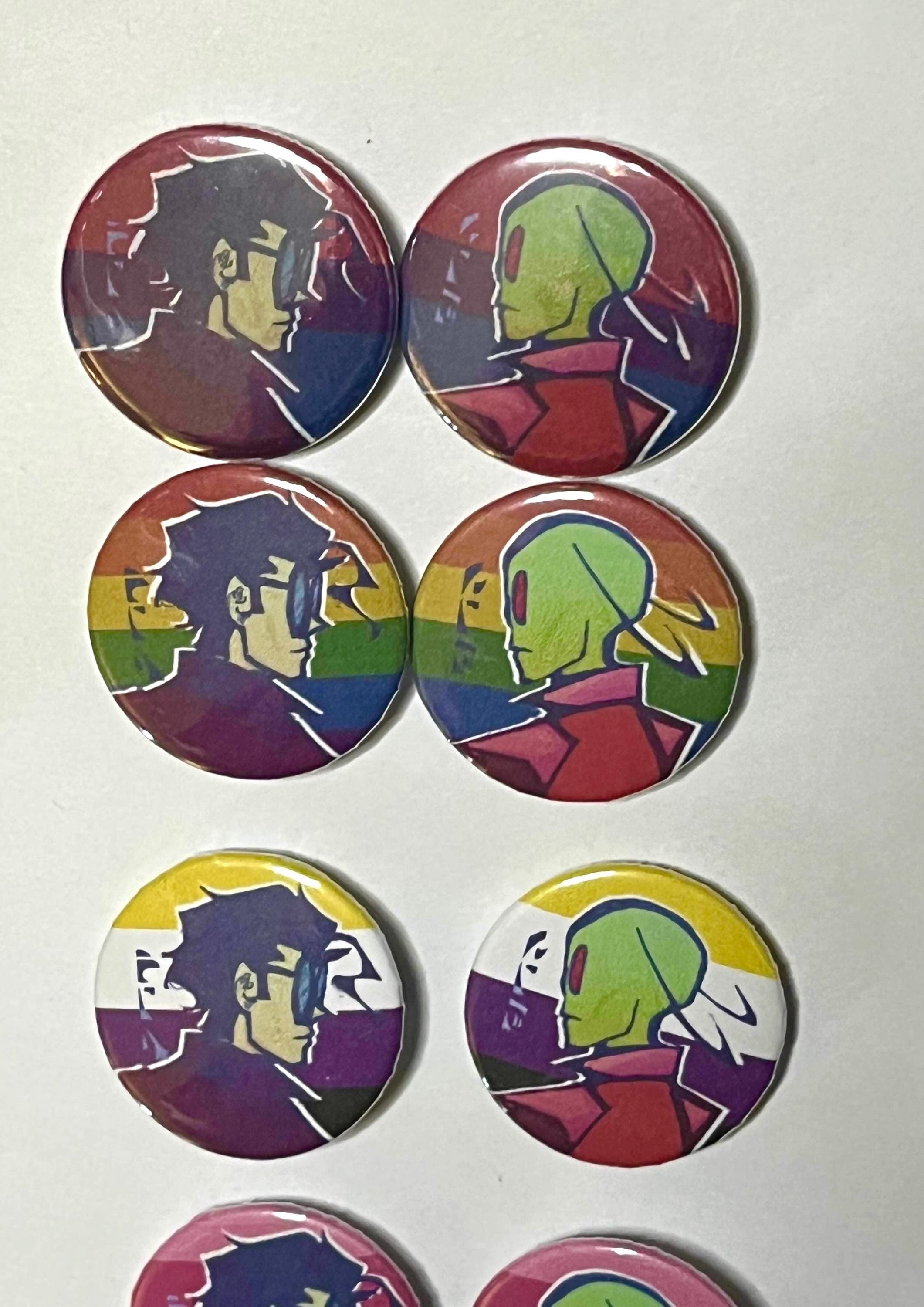 Invader Zim Inspired Handmade Pride Buttons/pins, 2-pack - Etsy