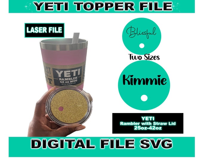 Yeti Rambler Lid W/straw/yeti Topper File/yeti Topper Svg/yeti File ...