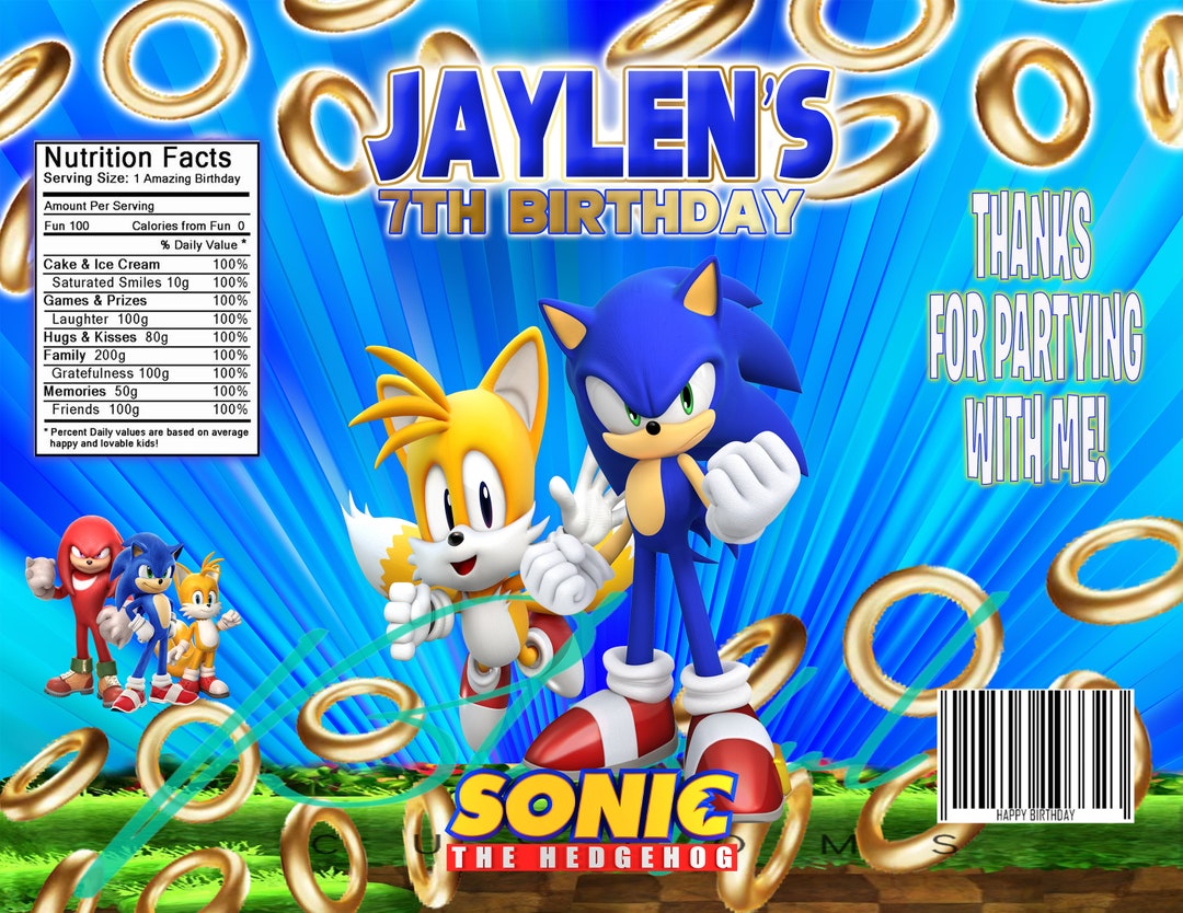 Sonic Chip Bag/custom Sonic Chip Bags File - Etsy