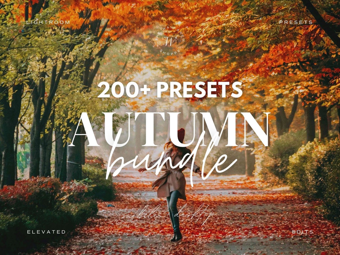 200+ Fall Lightroom Preset Bundle, Warm Autumn Presets Aesthetic Fall ...