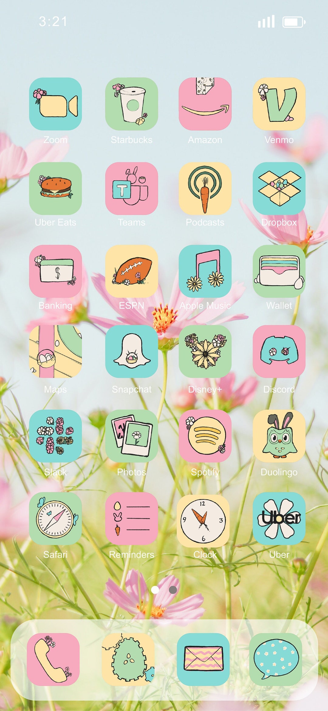 10,000+ Ios 26 WHITE Spring App Icons Aesthetic, Pastel App Icons ...
