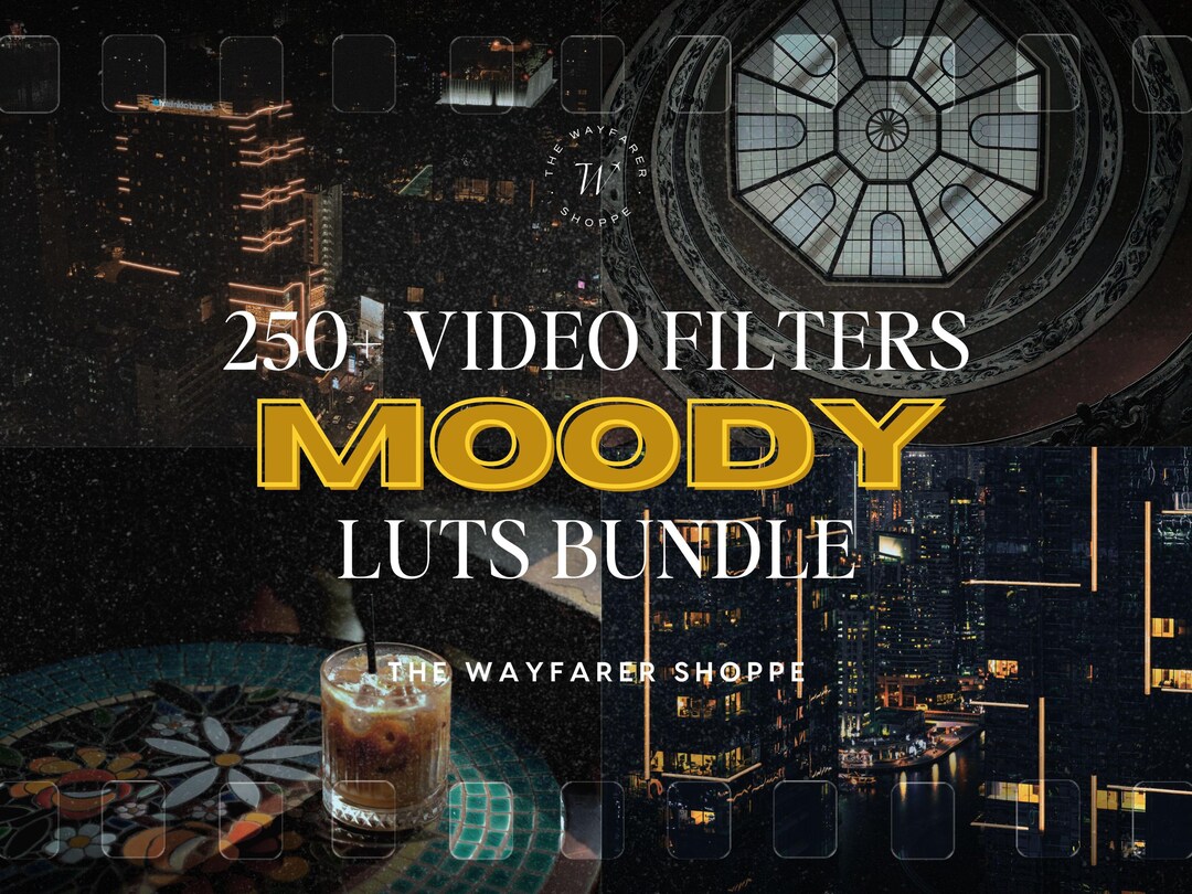 250+ Moody Luts Bundle Mobile VIDEO Filters, Outdoor Video Editing LUTS ...