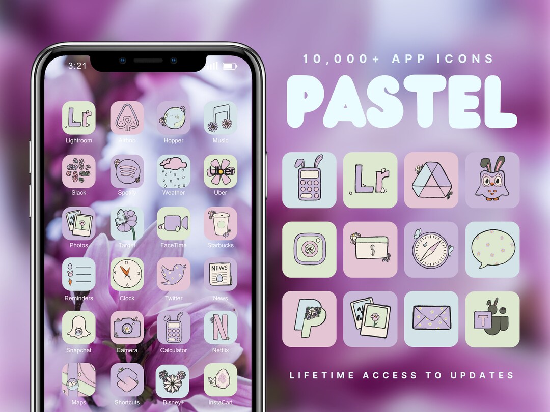 10,000+ Ios 18 WHITE Spring App Icons, Pastel App Icons, Widget iPhone ...