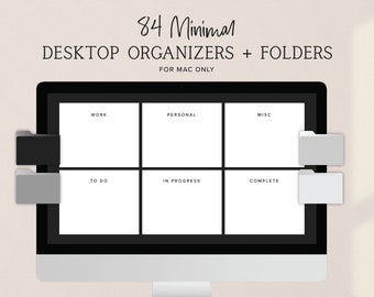 20 Black and White Desktop Folder Icons for Mac and Windows - Etsy