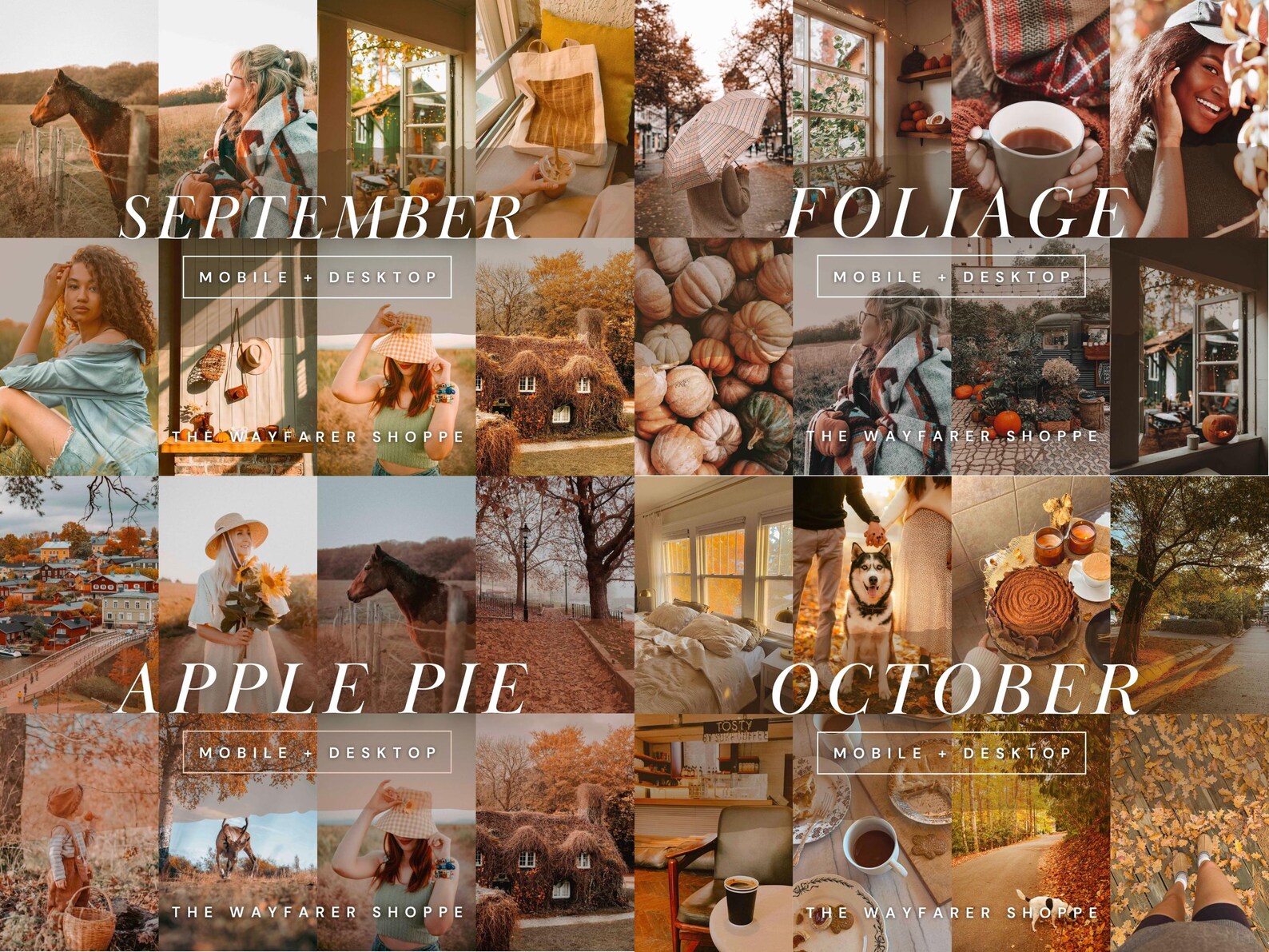 200+ Fall Lightroom Preset Bundle, Warm Autumn Presets Aesthetic Fall ...