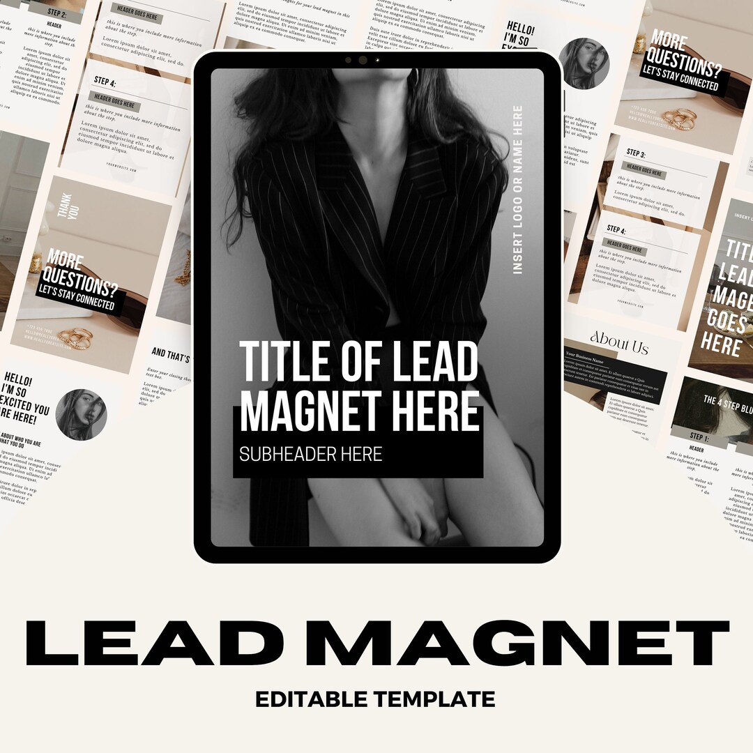 Aesthetic Lead Magnet Canva Template, Editable Canva Templates, Luxury ...