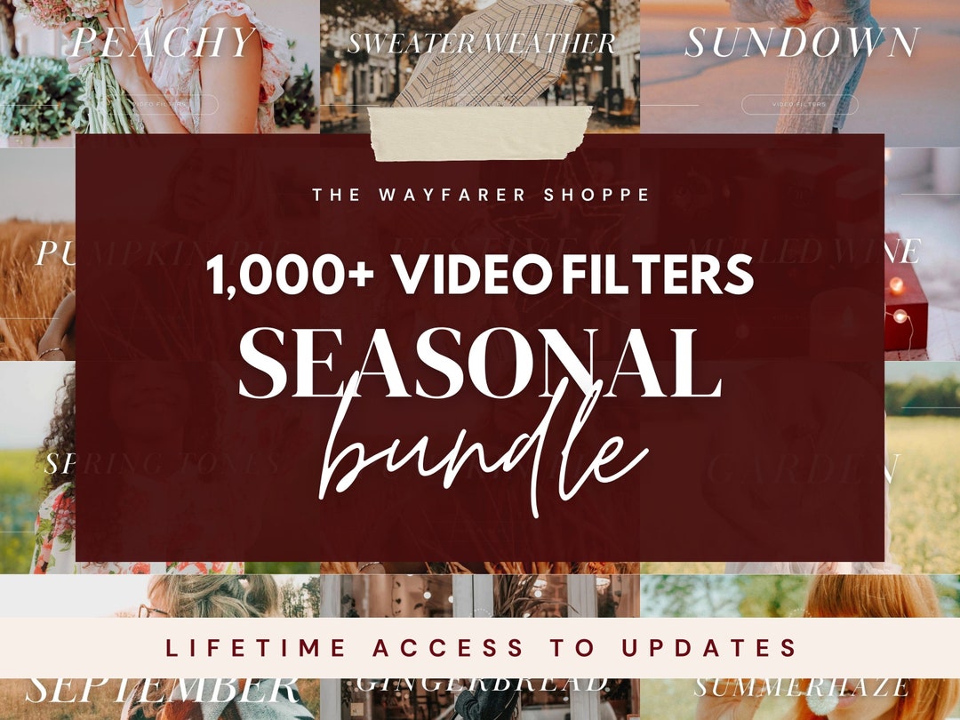 1,000+ Mobile VIDEO Filters Seasonal Filters Natural Video Editing LUTS ...